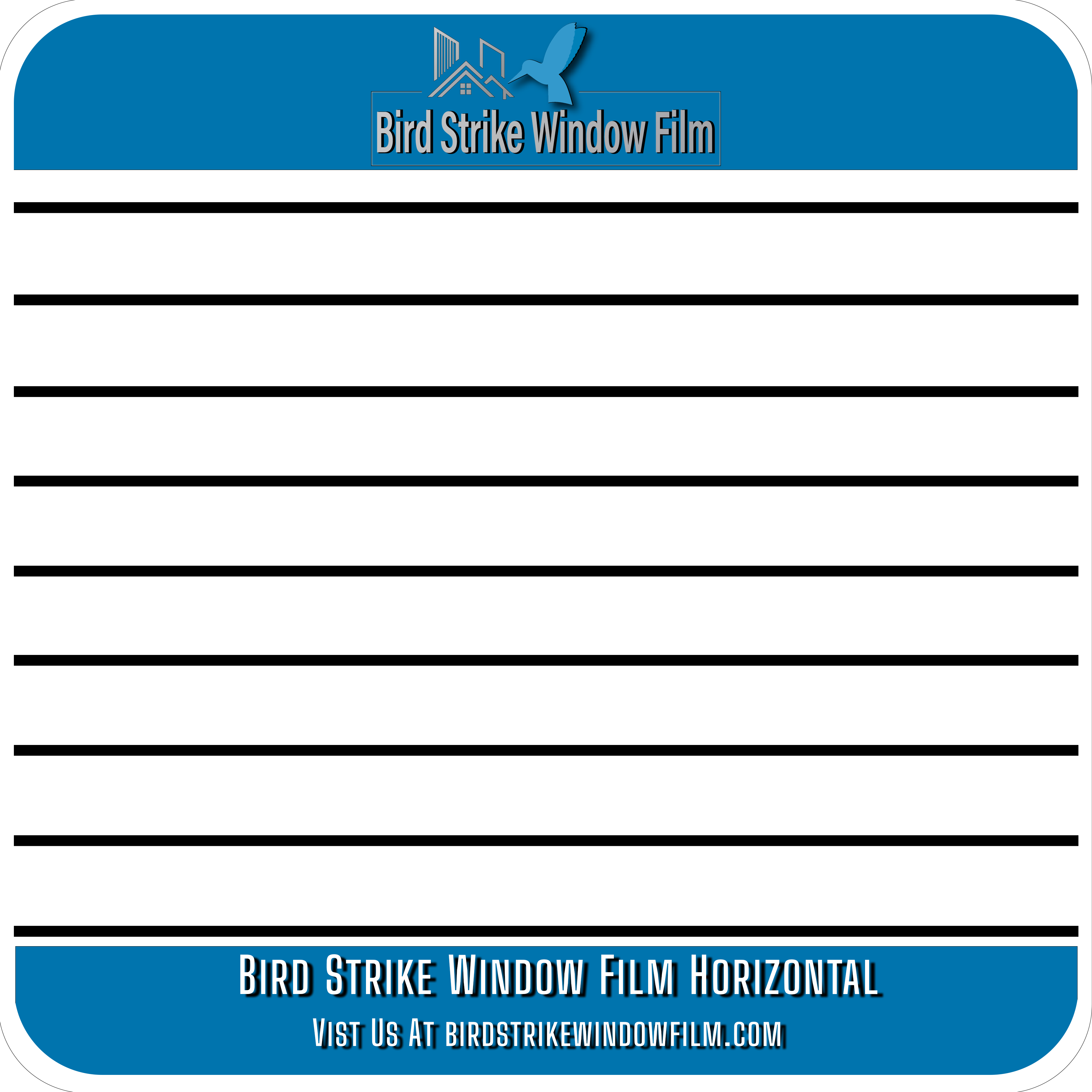 Bird Strike Window Film - Stop birds from colliding into glass