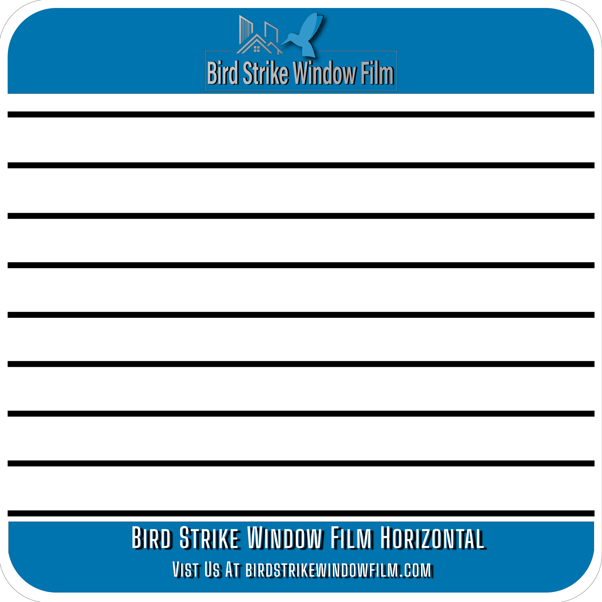 Bird Strike Window Film Horizontal Lines